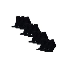 Kurzsocken Puma "Socken Quarter Plain 12P 12er Pack", Herren, Gr. 35-38, schwarz, Obermaterial: 68% Baumwolle CO. 18% Polyamid PA. 12% Polyester PES. 2% Elasthan EL., Socken