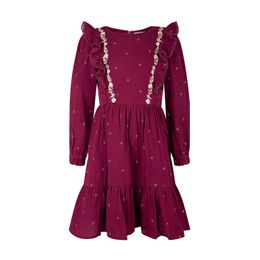 Sommerkleid happy girls "dress", M&auml;dchen, Gr. 104, EURO-Gr&ouml;&szlig;en, berry, Stoff, 100% Baumwolle, normal, Kleider Sommerkleid