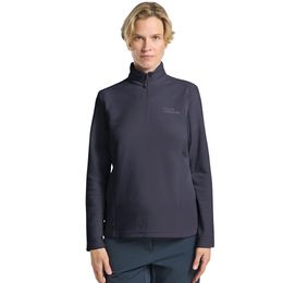 Stehkragenpullover Jack Wolfskin "TAUNUS HZ W", Damen, Gr. XS, grau (graphite), Obermaterial: 100% Polyester, Pullover Stehkragenpullover