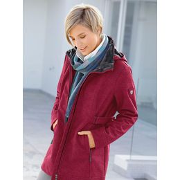 Softshelljacke Casual Looks, Damen, Gr. 40, pink (himbeer, meliert), 94% Polyester, 6% Elasthan, unifarben, figurumspielend, Jacken Softshelljacke