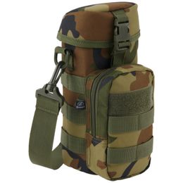 Schultertasche Brandit "Brandit Herren Big Bottle Holder", Herren, Gr. onesize, olive camouflage, Polyester, unifarben, Taschen Schultertasche
