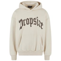 Kapuzensweatshirt DROPSIZE "Dropsize Herren Heavy Oversize Puffer Print Hoodie", Herren, Gr. L, coconutmilk, 70% Baumwolle, 30% Polyester, bedruckt, Sweatshirts