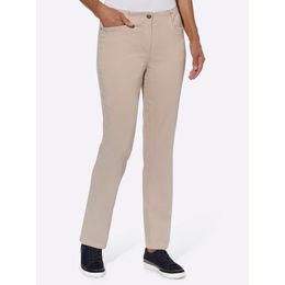 Dehnbund-Jeans COSMA, Damen, Gr. 20, Kurzgr&ouml;&szlig;en, wei&szlig; (berber), 76% Baumwolle, 22% Polyester, 2% Elasthan, unifarben, lang, Jeans