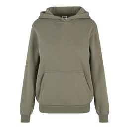 Kapuzensweatshirt Urban Classics "Urban Classics Ladies Fluffy Hoody", Damen, Gr. 4XL, paleolive, 70% Baumwolle, 30% Polyester, unifarben, Sweatshirts