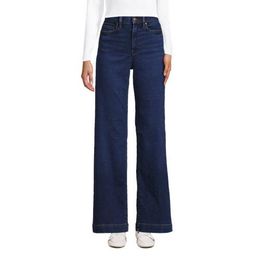 LANDS' END Recover Jeans High Waist mit weitem Bein, Damen,  Blau, by Lands' End