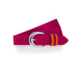 Lederg&uuml;rtel Tamaris, Damen, Gr. 11,5, pink, Rindsleder, G&uuml;rtel Lederg&uuml;rtel, mit Dreifach-Schlaufe verziert