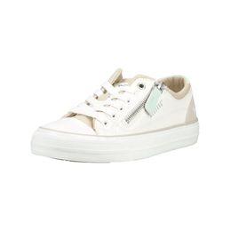 Mustang Shoes Damen Sneaker "Mustang Shoes Sneaker Lederimitat/Textil", Gr. 39wei&szlig;, Lederimitat, Textil, Schuhe