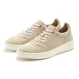 Sneaker ELBSAND "Halbschuh, Schn&uuml;rschuh, Turnschuh, Lederschuh, Ledersneaker", Herren, Gr. 41, beige, Obermaterial: 100% Ziegenleder. Decksohle: 100% Textilmaterial. Futter: 100% Textilmaterial. Laufsohle: 100% Synthetik, unifarben, Basic, Schuhe Sneaker, NEU Freizeitschuh, Schn&uuml;rhalbschuh aus weichem Leder, Unisex