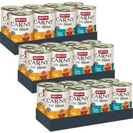 animonda Carny Nassfutter Katze Adult, Mixpaket Cat Drink 24x140 ml