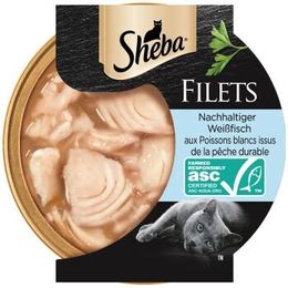 Sheba Filets Nassfutter Katze Wei&szlig;fisch 16x60 g