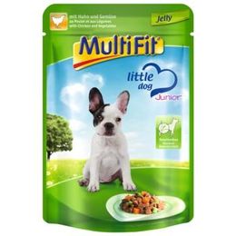 MultiFit Junior Little Dog Pouch Jelly Huhn & Gem&uuml;se 48x100 g