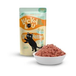Lucky Lou Nassfutter Katze Adult Gefl&uuml;gel pur und Forelle 64x125 g