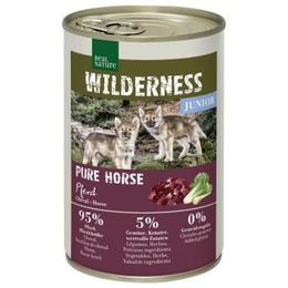 REAL NATURE WILDERNESS Nassfutter Hund, Junior, Pure Horse, Pferd 12x400 g