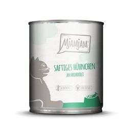 MjAMjAM Nassfutter Katze Adult 6x800 g Huhn und Brokkoli