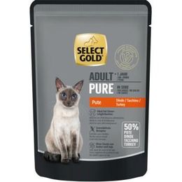 SELECT GOLD Adult Pure in So&szlig;e Pute 24x85 g