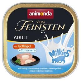 animonda Vom Feinsten Nassfutter Katze, Adult, mit Milchkern 32x100g mit Gefl&uuml;gel und Sahnekern