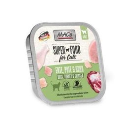 Mac's MAC's Nassfutter Katze Adult Ente, Pute und Huhn 32x100 g