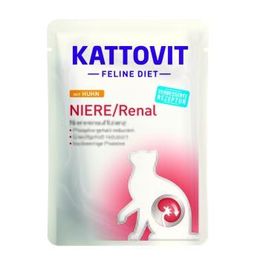 Kattovit Feline Diet Nassfutter Katze Niere/Renal Adult Huhn 48x85 g