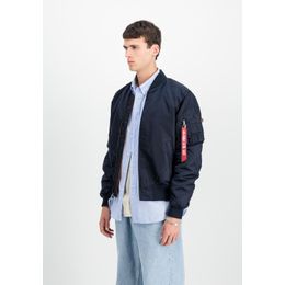 Bomberjacke Alpha Industries "MA-1 VF Vintage Fit 59", Herren, Gr. M, blau (rep.blau), Obermaterial: 100% Nylon. Futter: 100% Nylon. F&uuml;llung: 100% Polyester, Jacken Bomberjacke