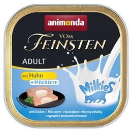 animonda Vom Feinsten Nassfutter Katze, Adult, mit Milchkern 32x100g mit Huhn und Milchkern