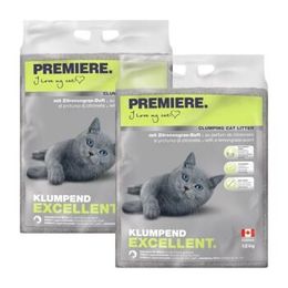 Premiere Excellent Klumpstreu Zitronengras-Duft 2x12 kg