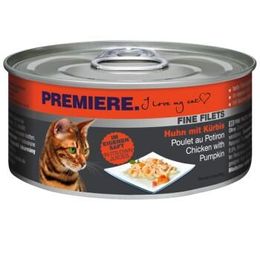 Premiere Fine Filets Naturell Huhn mit K&uuml;rbis 24x80 g