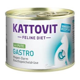 Kattovit Feline Diet Nassfutter Katze Gastro Adult Pute 24x185 g