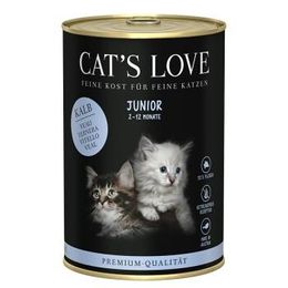 CAT'S LOVE Nassfutter Katze Junior Kalb 12x400 g