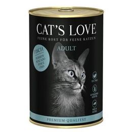 CAT'S LOVE Nassfutter Katze Adult Fisch pur 24x400 g