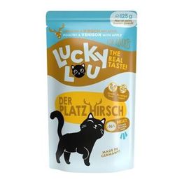 Lucky Lou Nassfutter Katze Adult Gefl&uuml;gel und Hirsch 64x125 g