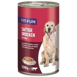 FIT+FUN Nassfutter Hund Audlt, Ragout, Rind 24x1,24 kg
