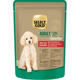 SELECT GOLD Nassfutter Hund Sensitive Adult Rind mit Kartoffel 48x100 g