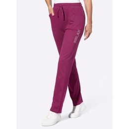 Schlupfhose, Damen, Gr. 42, Normalgr&ouml;&szlig;en, lila (malve), 100% Baumwolle, unifarben, Hosen Schlupfhose