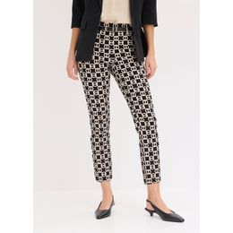 bonprix 7/8 Stretch-Hose aus Bengalin, schwarz, Gr.42, Modische Stretch-Hose mit 7/8 Bein