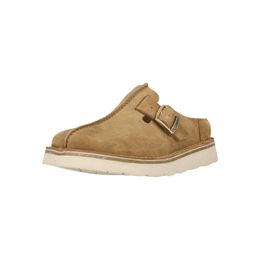 Clarks Damen Hausschuh "Solsbury Mule", Gr. 41,5camelfarben, Schuhe, mit Stitch-down-Konstruktion