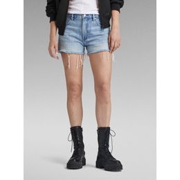 G-Star Raw 5-Pocket-Hose G-STAR "True Shorts Raw Edge", Damen, Gr. 24, sun faded cloudburst, Obermaterial: 100% Baumwolle, Hosen 5-Pocket-Hose