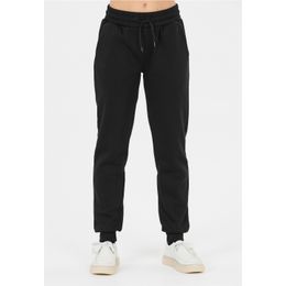 Sweathose NOU "Mayda V2", Damen, Gr. 42, EURO-Gr&ouml;&szlig;en, schwarz, 60% Baumwolle, 40% Polyester, meliert, unifarben, Hosen Sweathose, Schmucklos