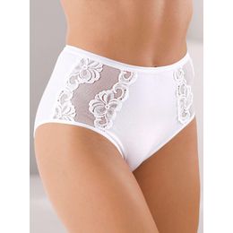 H&uuml;ftslip, Damen, Gr. 40, 2 Stk., wei&szlig;, 93% Baumwolle, 7% Elasthan, Spitze:14% Elasthan, 86% Polyamid, Unterhosen
