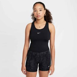 Tanktop Nike "G NK DF ONE TANK", M&auml;dchen, Gr. S (128/134), schwarz, wei&szlig;, Obermaterial: 80% Polyester, 20% Elasthan, normal, Rundhals, Tops Tanktop, f&uuml;r Jugendliche und Kinder, sportlicher Stil