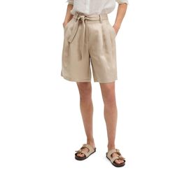 Marc O'Polo Shorts MARC O'POLO "aus TENCEL&trade; Lyocell", Damen, Gr. 34, Normalgr&ouml;&szlig;en, sandpaper, Obermaterial: 60% Lyocell, 40% Leinen, unifarben, slim fit kurz, Hosen Shorts