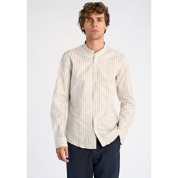 Businesshemd LINDBERGH "Oxford-Hemd (Langarm) Relaxed Fit", Herren, Gr. L, Normalgr&ouml;&szlig;en, sand, Obermaterial: 98% Baumwolle, 2% Elasthan, Hemden