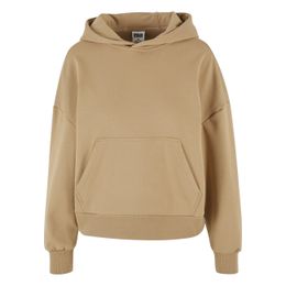 Kapuzenpullover Urban Classics "Urban Classics Damen Ladies Cozy Oversized Hoody", Damen, Gr. S, warmsand, 95% Baumwolle, 5% Elasthan, unifarben, loose fit, ohne Ausschnitt, Pullover Kapuzenpullover