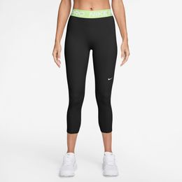 Trainingstights Nike "W NP DF 365 MR TIGHT USM", Damen, Gr. L, N-Gr, schwarz, barely, Obermaterial: 78% Polyester, 22% Elasthan, Hosen, schnell trocknendes Material, atmungsaktiv, leicht und dehnbar