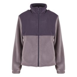 Allwetterjacke Urban Classics "Urban Classics Ladies Double Polarfleece Jacket", Damen, Gr. L, lilanight, fadedlila, 94% Polyester, 6% Elasthan, unifarben, relaxed fit, amerikanischer Ausschnitt, Jacken