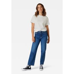 T-Shirt Mavi "BASIC SHORT SLEEVE TEE", Damen, Gr. L, wei&szlig; (antique wei&szlig;), Stoff, 100% Baumwolle, unifarben, normal normal, Rundhals, Shirts T-Shirt, Basic T-Shirt