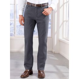 Thermohose CLASSIC, Herren, Gr. 46, Normalgr&ouml;&szlig;en, grau (grau, denim), 85% Baumwolle, 14% Polyester, 1% Elasthan, unifarben, lang, Hosen Thermohose