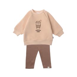 Erstausstattungspaket Liliput "Babyccino Club", M&auml;dchen, Gr. 110/116, beige (beige, braun), 95% Baumwolle, 5% Polyester, KOB Set-Artikel Erstausstattungspaket, mit niedlichem Babyccino Club-Print
