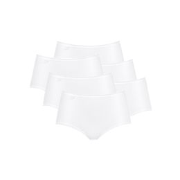 Slip Sloggi "Slip 6er Pack", Damen, Gr. 46, wei&szlig;, Obermaterial: 88% Polyamid PA. 12% Elasthan EL., Unterhosen Slip
