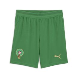 Sporthose Puma "Marokko Shorts Jugendliche", Kinder, Gr. 128, Normalgr&ouml;&szlig;en, archive gr&uuml;n victory gold beige, Obermaterial: 100% Polyester. Besatz: 12% Elasthan, 88% Polyester. Einsatz: 100% Polyester, unifarben, regular fit, Hosen Sporthose