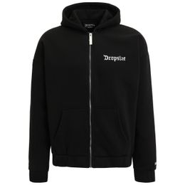 Sweatjacke DROPSIZE "Dropsize Herren Super Heavy Oversize Blank Zip Hoodie", Herren, Gr. L, schwarz, 70% Baumwolle, 30% Polyester, Sweatjacken Sweatjacke